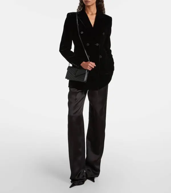 Saint Laurent Cassandre Envelope Small Leather Wallet On Chain