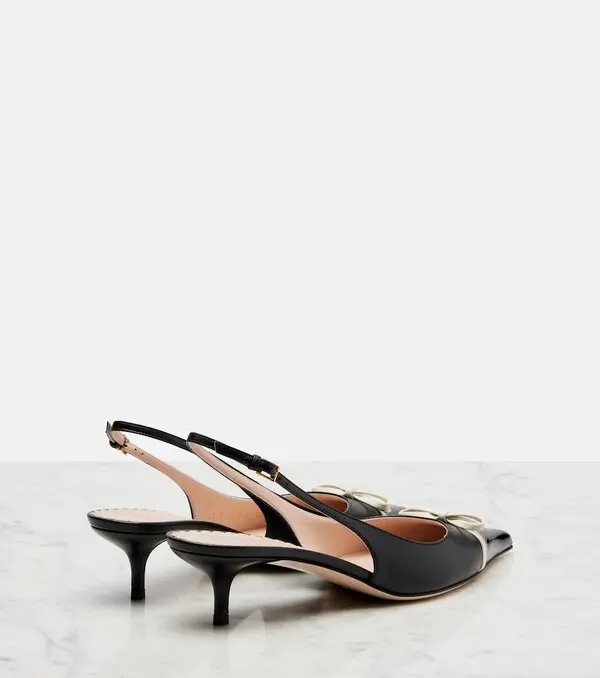 Valentino Garavani Bepointy Leather Slingback Pumps