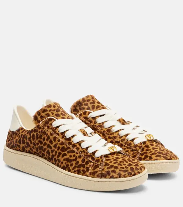 Valentino Garavani Royco Calf Hair Sneakers - Brown