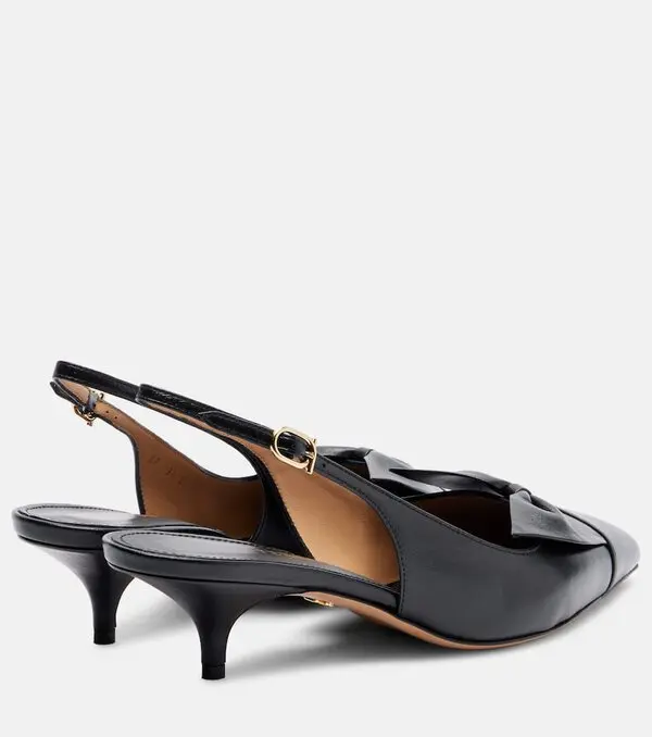 FERRAGAMO Felli 40 Leather Slingback Pumps