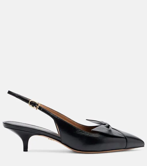 FERRAGAMO Felli 40 Leather Slingback Pumps