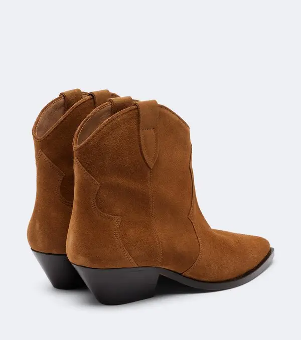 Isabel Marant Étoile Dewina Suede Cowboy Boots - Brown