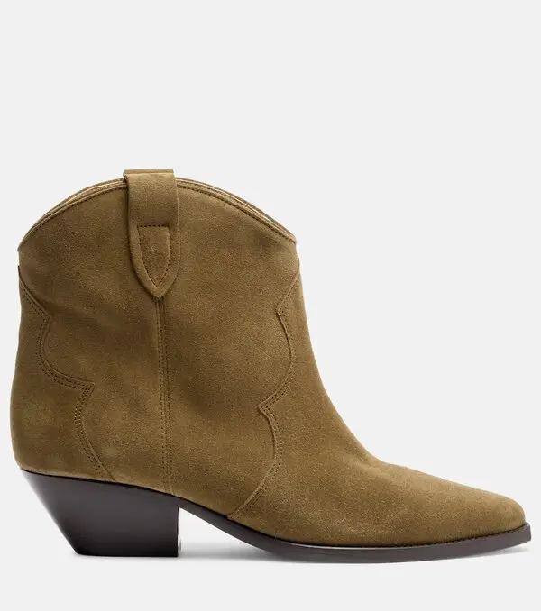 Isabel Marant Étoile Suede Cowboy Boots - Brown