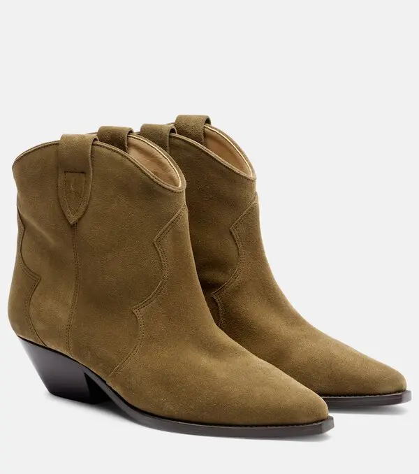 Isabel Marant Étoile Suede Cowboy Boots - Brown