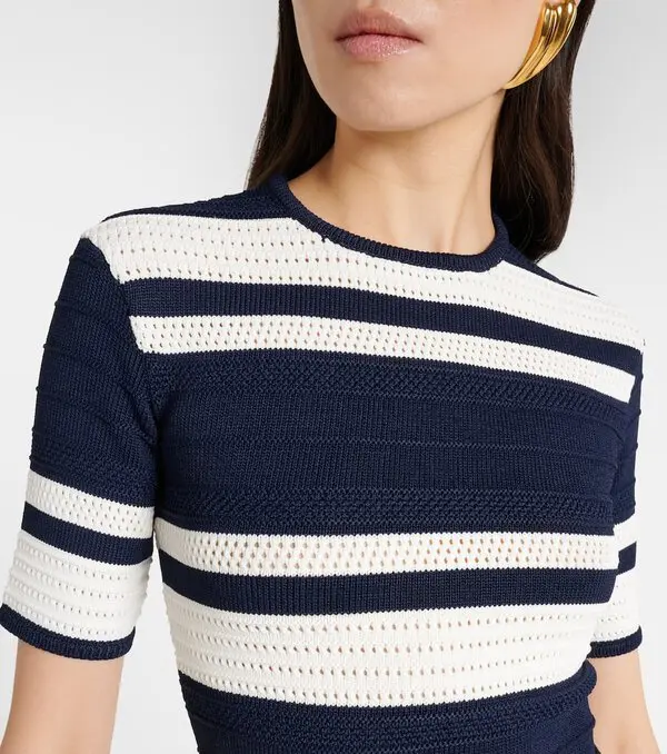 Ralph Lauren Knitted Striped Crop Top
