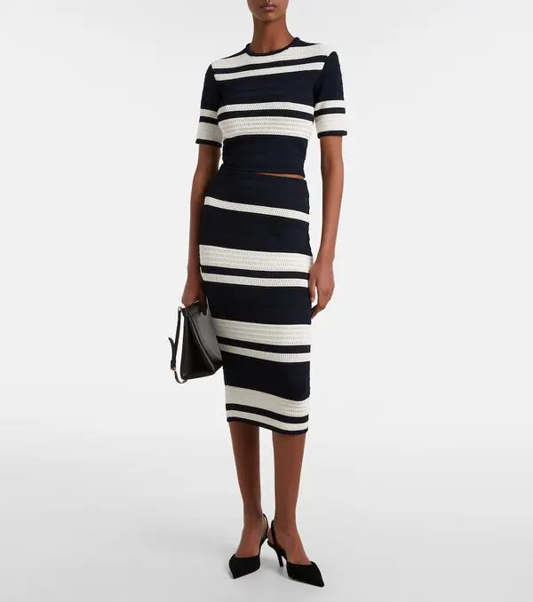 Ralph Lauren Knitted Striped Crop Top