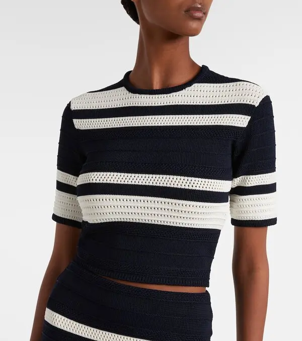 Ralph Lauren Knitted Striped Crop Top