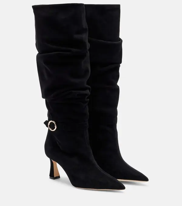 MALONE SOULIERS Melina 70 Suede Knee-high Boots - Black