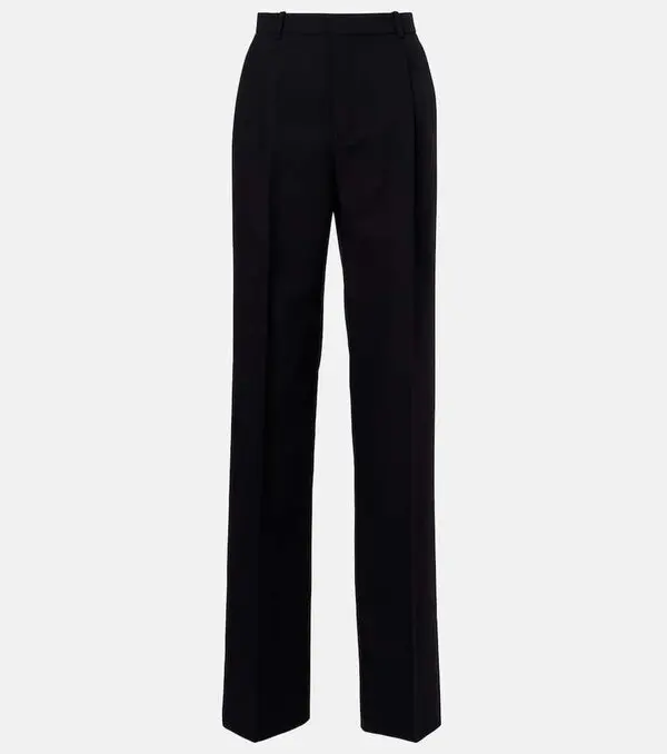 Saint Laurent Mid-rise Wool Straight Pants