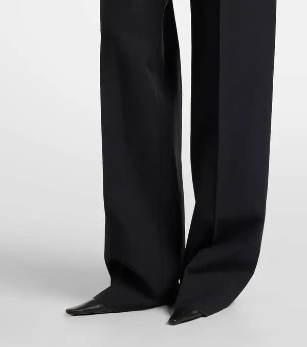 Saint Laurent Mid-rise Wool Straight Pants