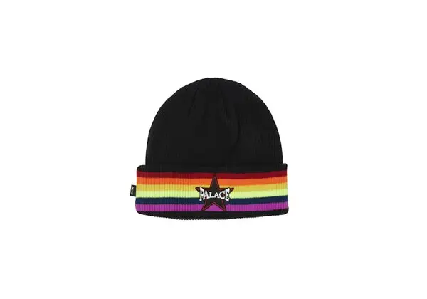 PALACE Ribbed Beanie - Black