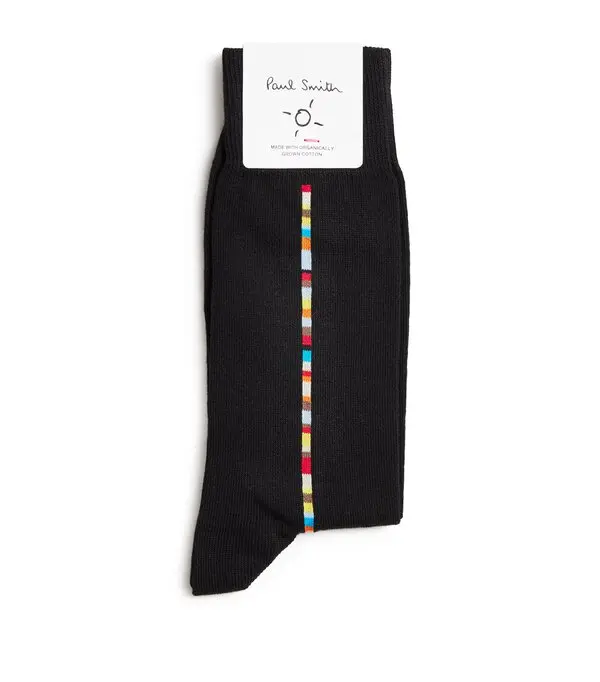Paul Smith Cotton-blend Signature Stripe Socks - Black