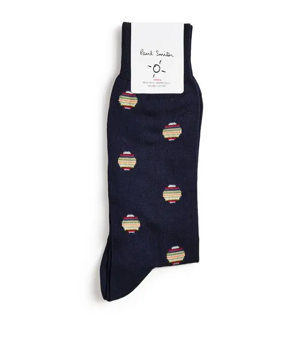 Paul Smith Cotton-blend Polka-dot Socks - Blue