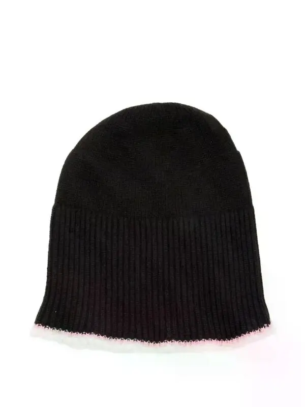 BARRIE Ribbed-trim Beanie - Brown