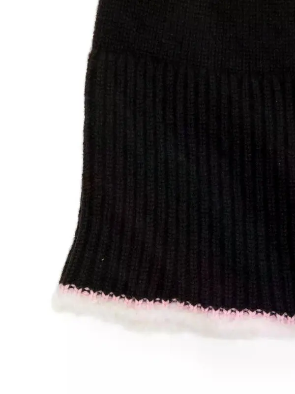 BARRIE Ribbed-trim Beanie - Brown