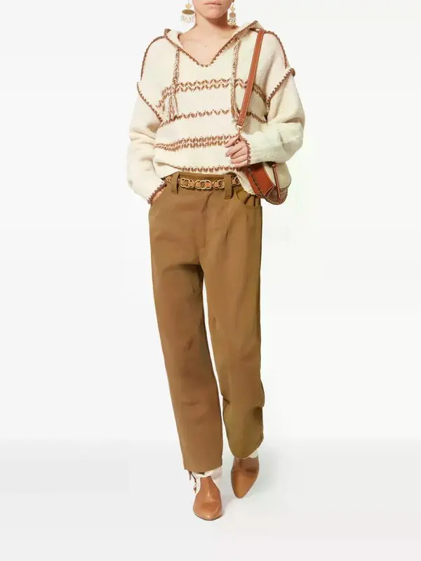 MARANT ETOILE Opalyna Button Trousers - Brown