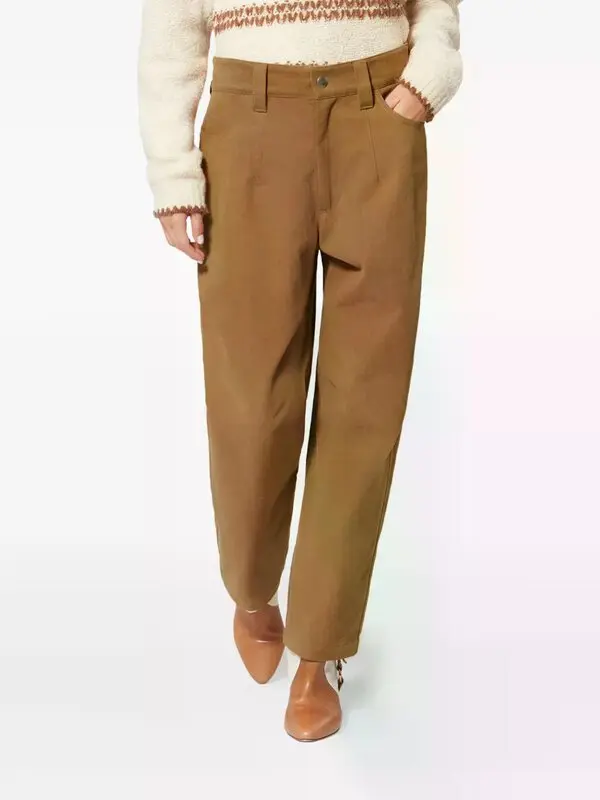MARANT ETOILE Opalyna Button Trousers - Brown