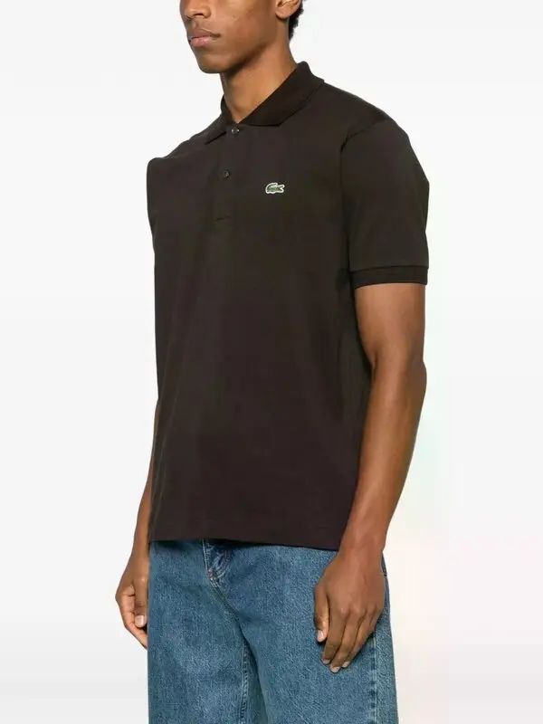 Lacoste Logo-detail Button Polo Shirt - Brown