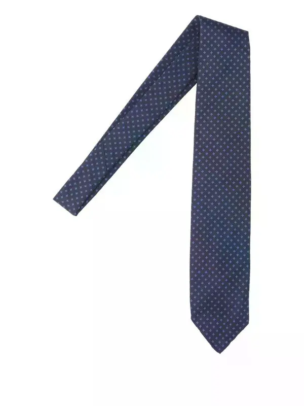 Cesare Attolini Patterned Neck Tie - Blue