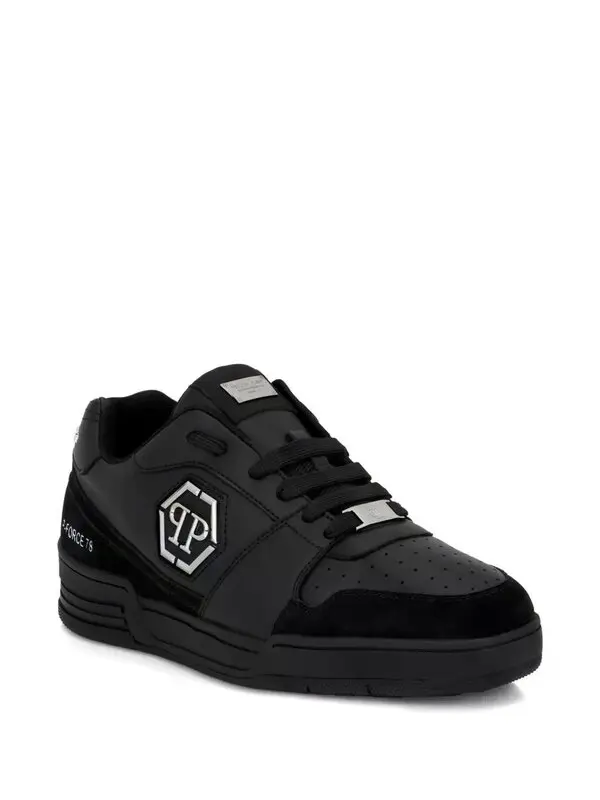 Philipp Plein P-force Leather Sneakers - Black