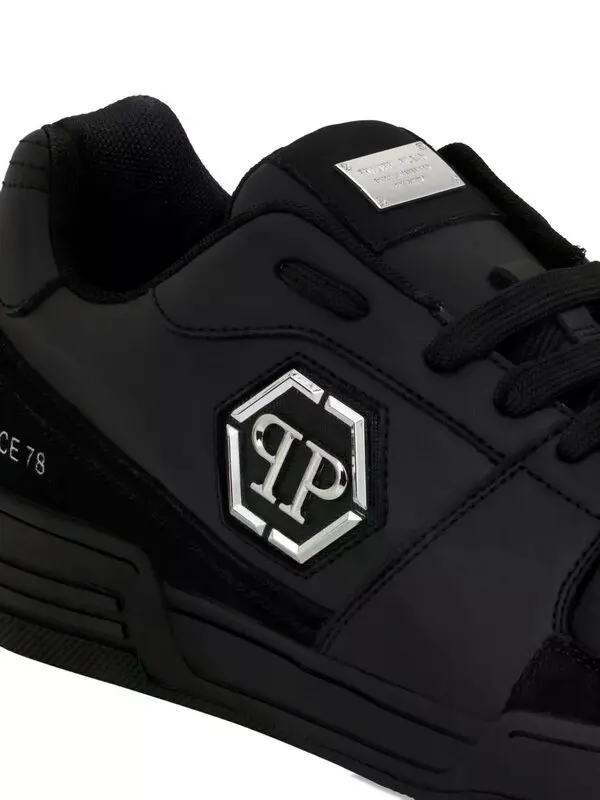 Philipp Plein P-force Leather Sneakers - Black