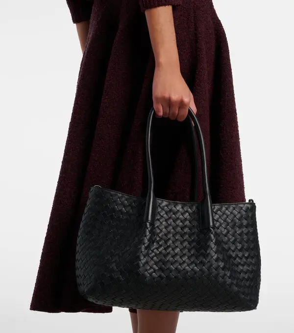 Bottega Veneta Pinacoteca Small Reversible Tote Bag - Black