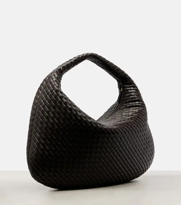 Bottega Veneta Maxi Veneta Large Leather Shoulder Bag - Brown