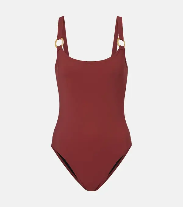 KARLA COLLETTO Luca Ring-detail Swimsuit - Brown