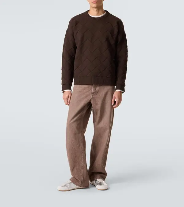 Bottega Veneta Intrecciato Wool-blend Crewneck Sweater