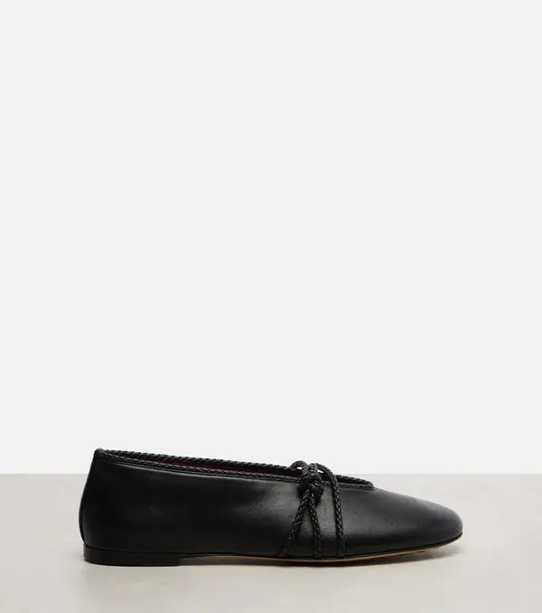 Bottega Veneta Leather Knot Ballet Flats