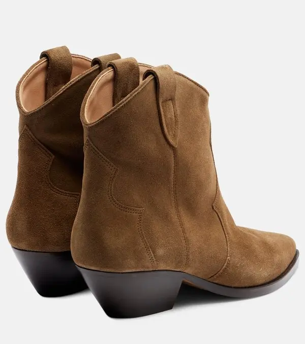 Isabel Marant Étoile Dewina Suede Cowboy Boots - Brown