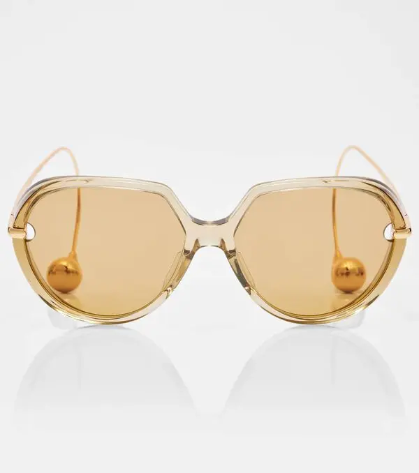 Bottega Veneta Drop Oversized Sunglasses - Yellow