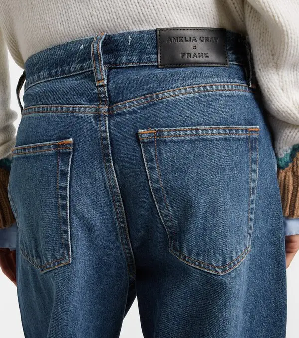 FRAME X Amelia Gray Detour High-rise Wide-leg Jeans