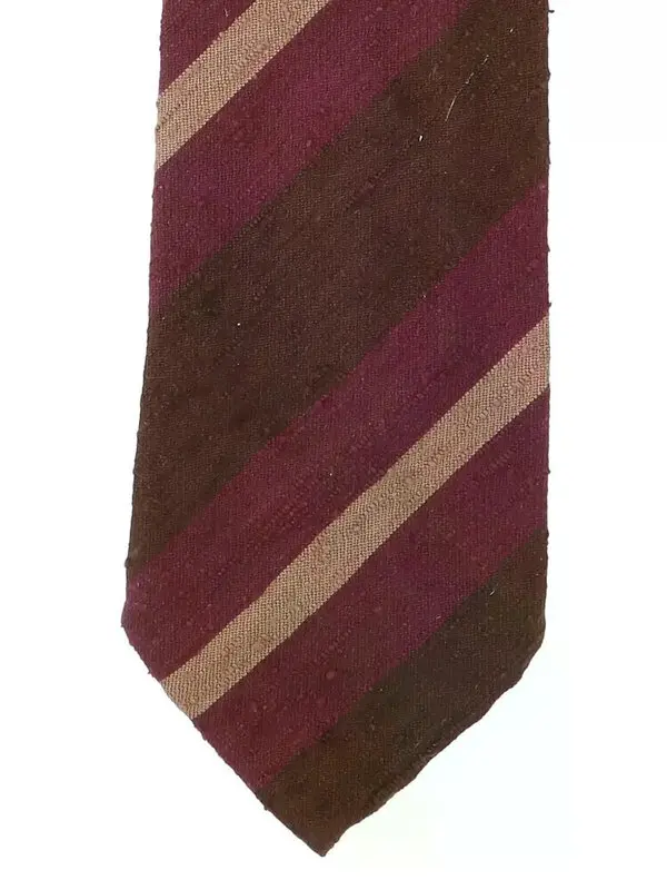 FINAMORE 1925 Striped Neck Tie - Red