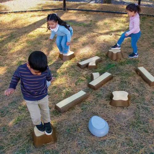 KAPLAN EARLY LEARNING COMPANY Timber Trail Stepping Logs Set 16 Pieces
