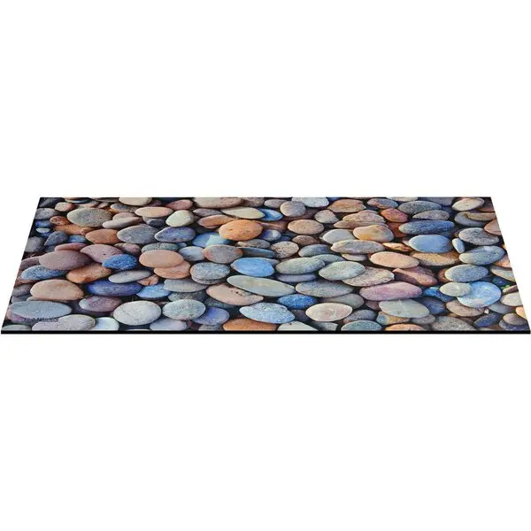 KAPLAN EARLY LEARNING COMPANY Stem Play Matvibrant Real Image Mat - Pebbles