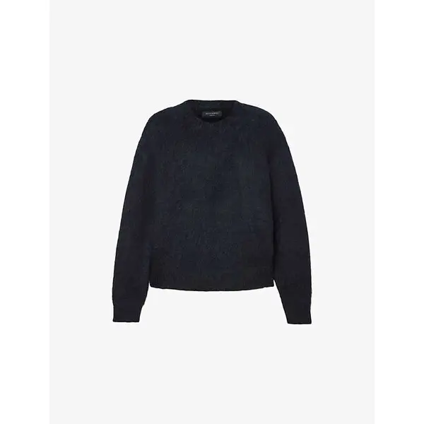 ALLSAINTS Coby Relaxed-fit Wool-blend Jumper - Ink Blue