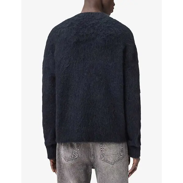 ALLSAINTS Coby Relaxed-fit Wool-blend Jumper - Ink Blue