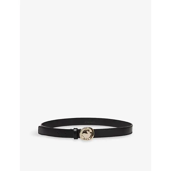 Claudie Pierlot Branded-buckle Leather Belt - Black