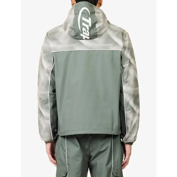Trapstar Logo-patch Shell Windbreaker Jacket - Khaki