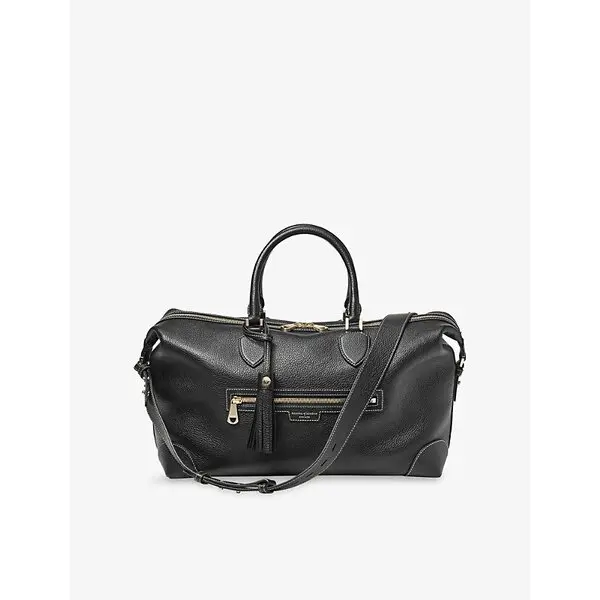 ASPINAL OF LONDON Hudson Leather Flight Bag - Black
