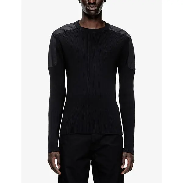 DIESEL® Contrast-panel Cotton-knit Jumper - 900