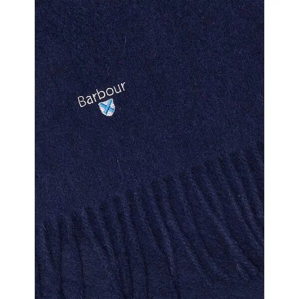 Barbour Plain Fringed Wool Scarf