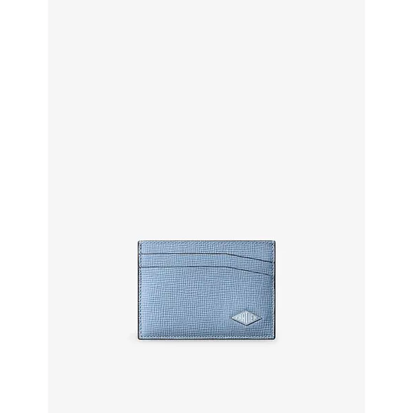 CARTIER Losange Double Leather Card Holder - Blue