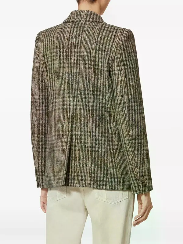 MARANT ETOILE Kerstin Checked Blazer - Brown