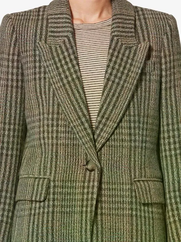 MARANT ETOILE Kerstin Checked Blazer - Brown