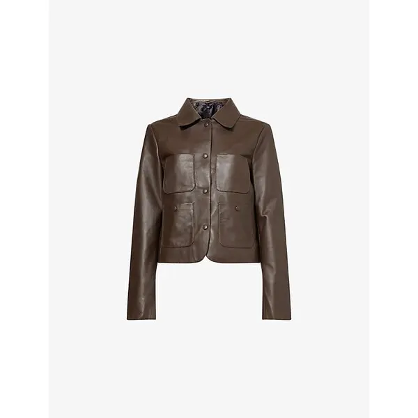 ME+EM Patch-pocket Leather Jacket