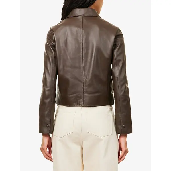 ME+EM Patch-pocket Leather Jacket