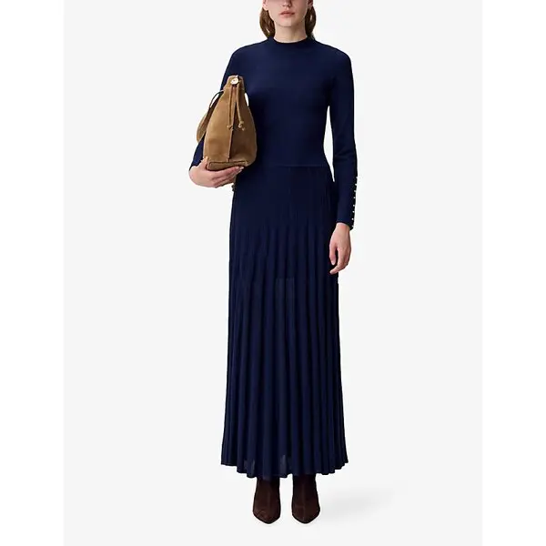 strapless open back dress Wedtrend Women Navy Long Bridesmaid Dress A Line Sweetheart Pleated Floor  Length Wedding Party Dress – WEDTREND