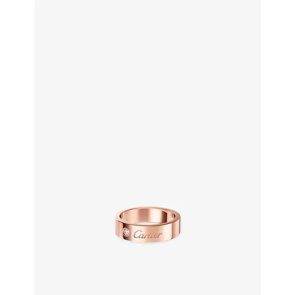 CARTIER C De 5mm 18ct And Diamond Wedding Ring - Rose Gold